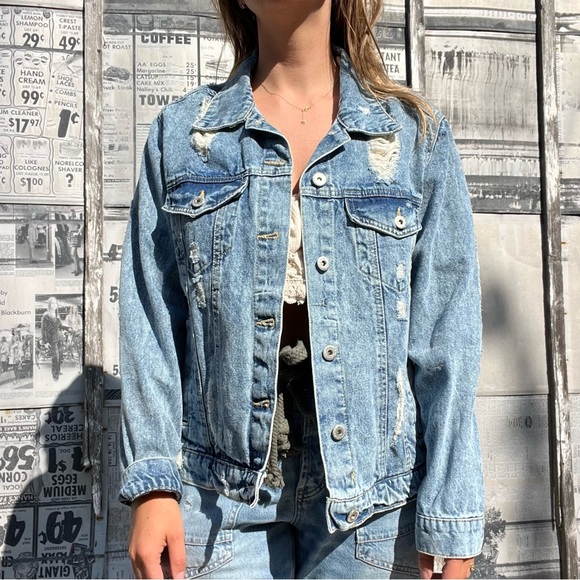 Highway Jeans | Jackets & Coats | Oversized Distressed Denim Jacket ...